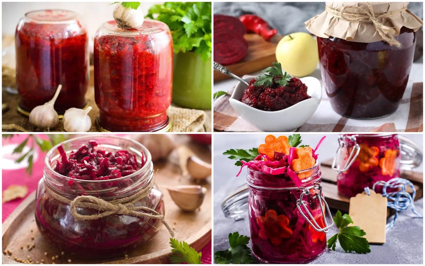 10 biešu salātu un zupu sagataves ziemas krājumiem