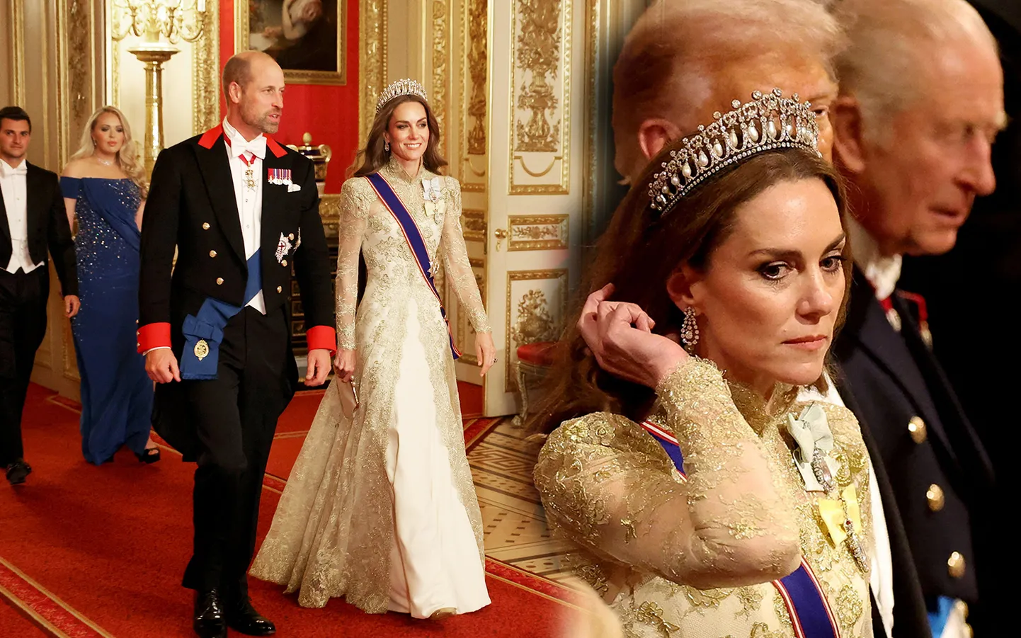 Velsas princeses karaliskā banketa "zelta meitenes" stils