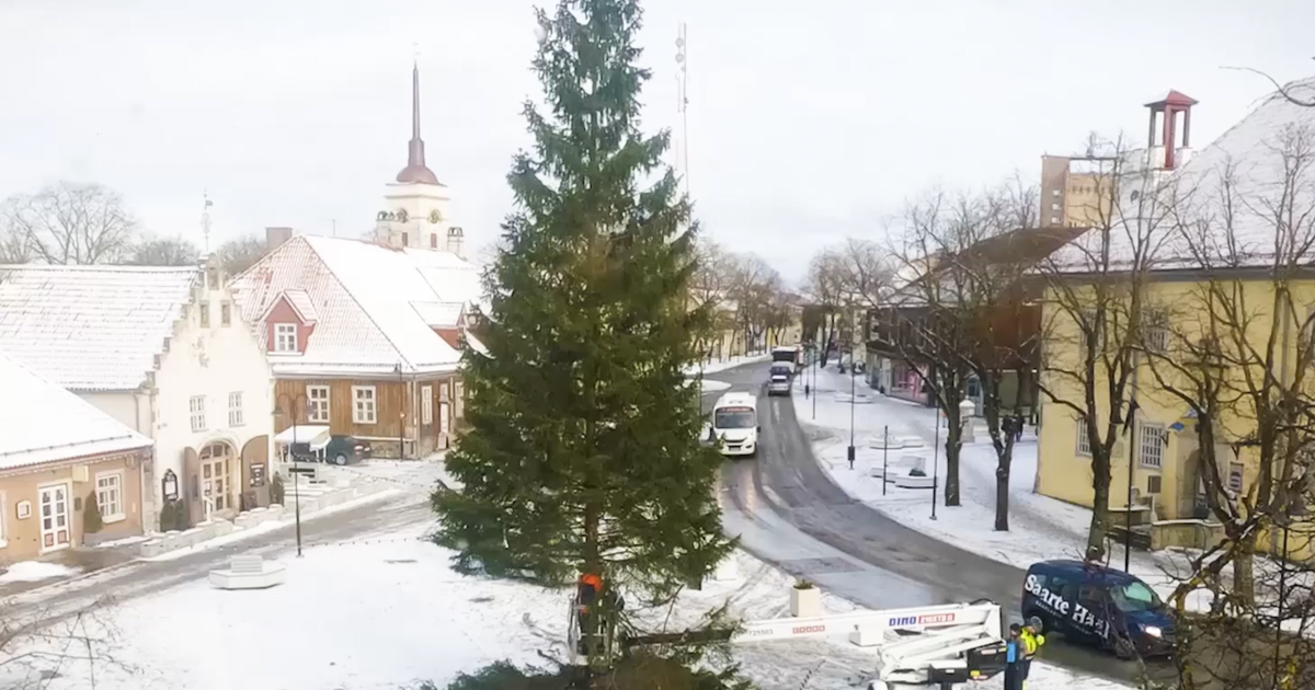 VIDEO Kuressaare jõulukuuse aeg sai otsa