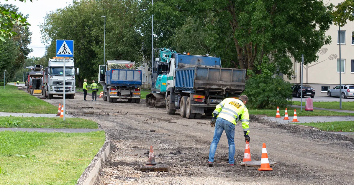 Jõhvi kõige remonditum peatänav läks taas remonti