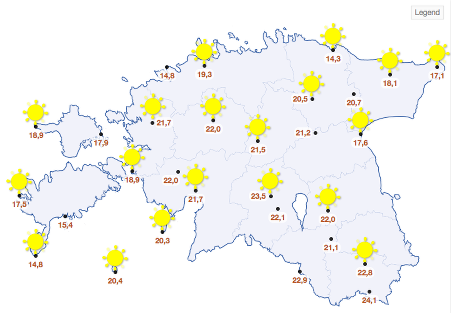 Ilmakaart täna ja aasta eest: leia erinevused - Eesti - Postimees ...