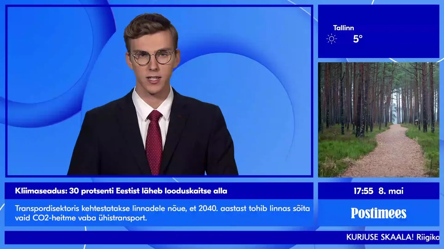 POSTIMEHE TELEUUDISED Kliimaseadus: 30 protsenti Eestist läheb ...