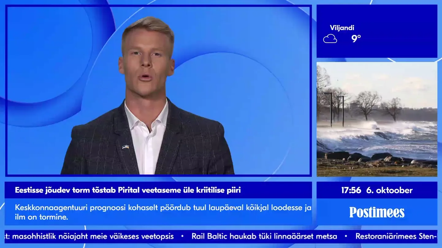 POSTIMEHE TELEUUDISED Eestisse jõudev torm tõstab Pirital veetaseme üle ...