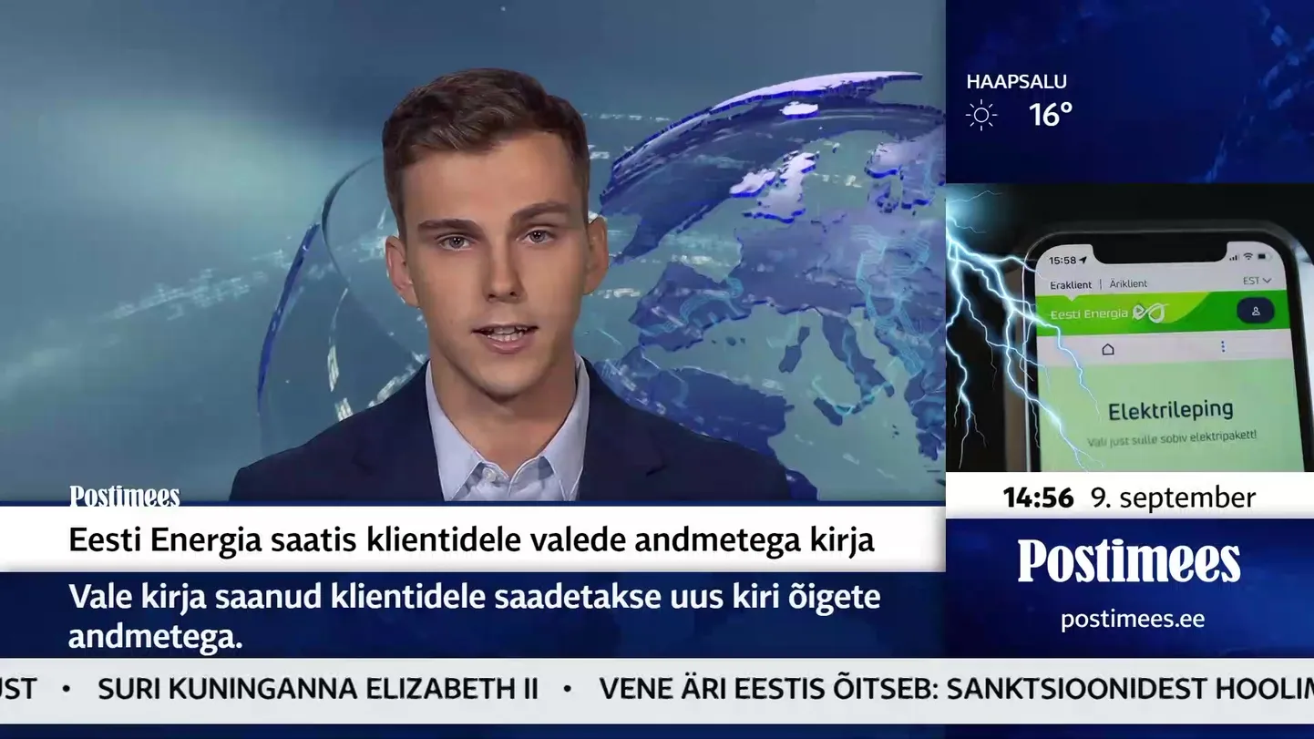 POSTIMEHE TELEUUDISED Eesti Energia saatis klientidele valede andmetega ...