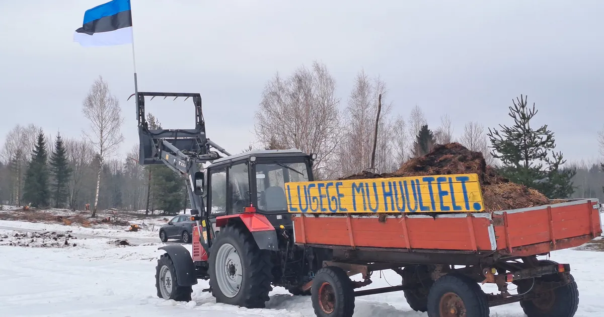 PILDID Meelt avaldavad Võrumaa talumehed rivistasid traktorid maantee ...