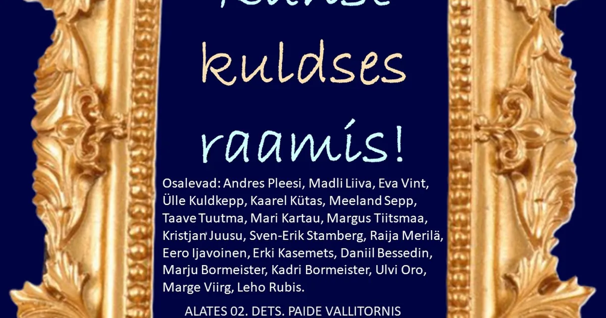 Ajakeskuse taevakorrusel näeb kunsti kuldses raamis