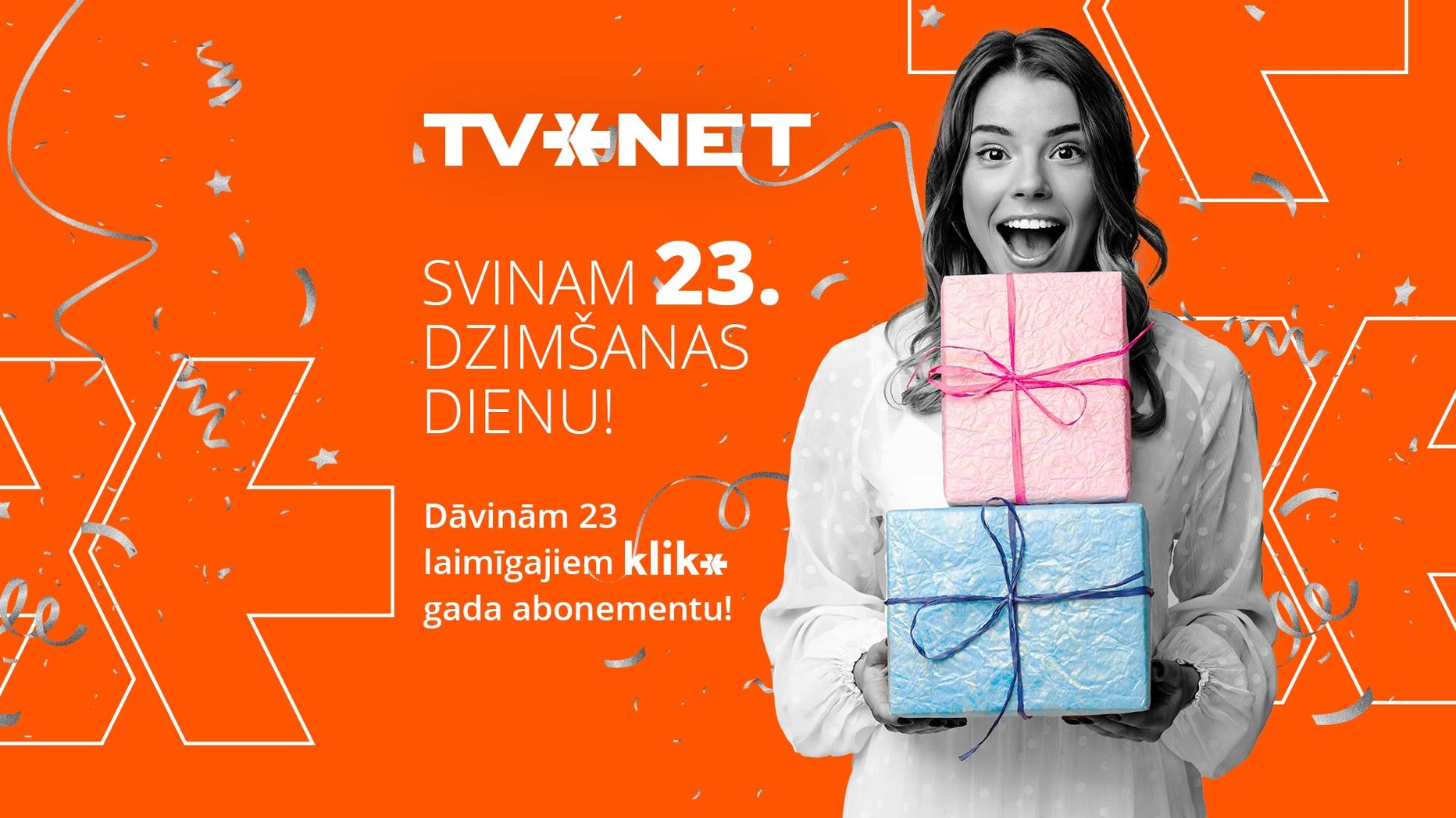 TVNET 23 GADI Konkurss noslēdzies! 23 laimīgie iegūst "Klik" gada ...