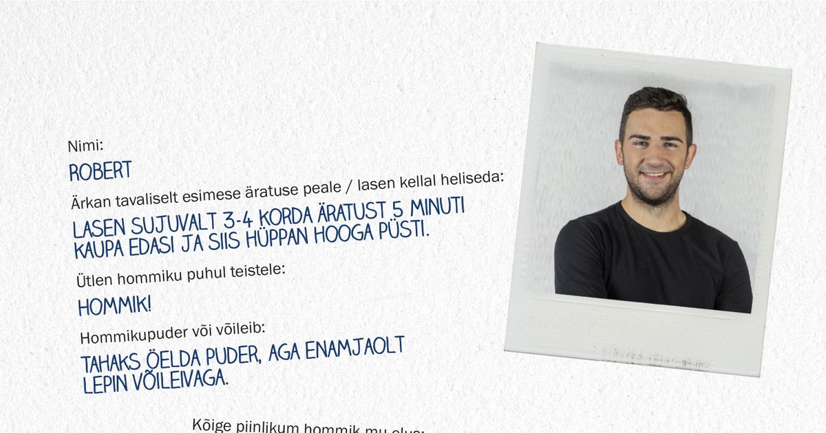 Sõbranna ankeet: Robert Rool teab ideaalse hommiku saladust