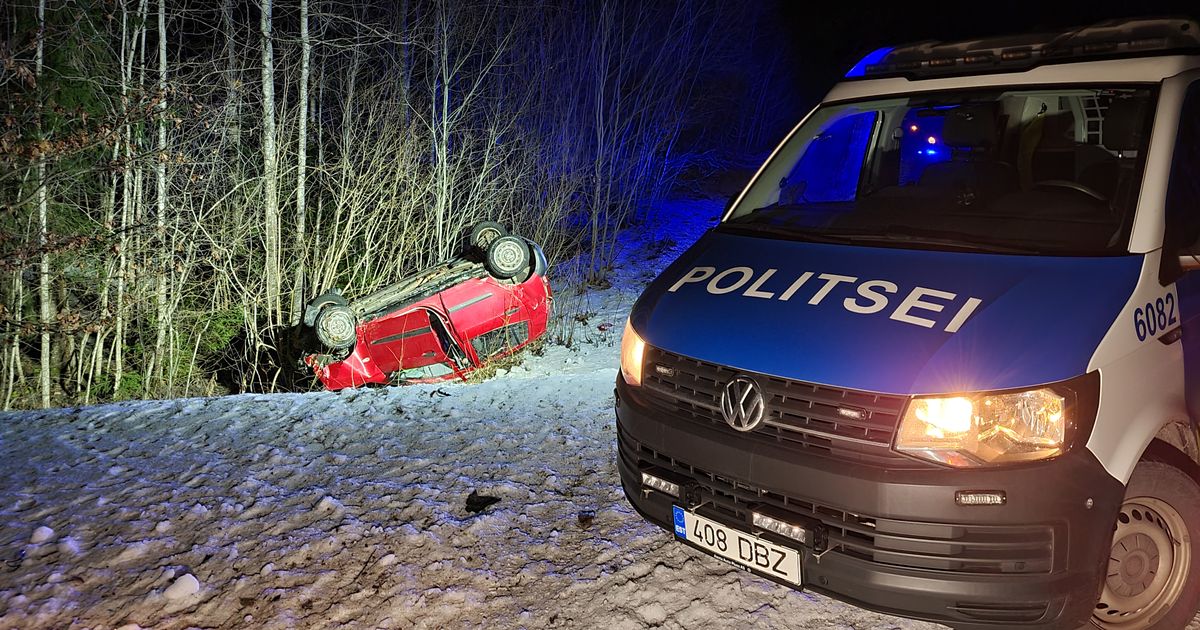 PILDID Elvas maandus auto õhulennu järel katusele