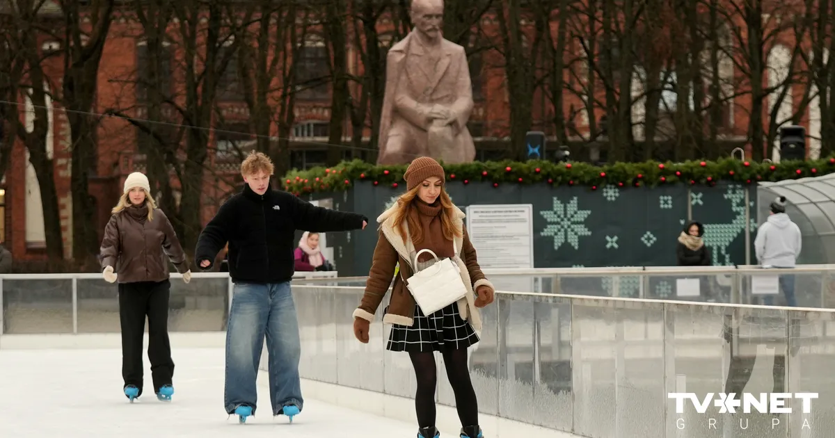 An ice skating rink has opened at the Riga Esplanade. With the private ...