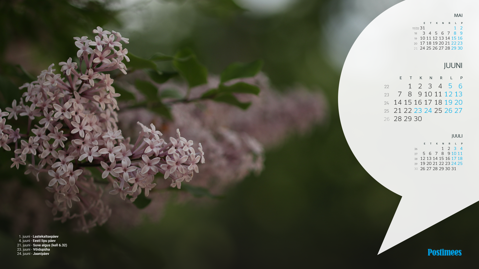 Juuni kalender - Kalender - Postimees: Värsked uudised Eestist ja ...