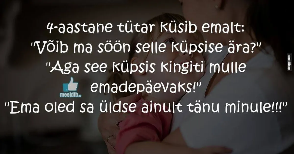 See küpsis kingiti mulle emadepäevaks!