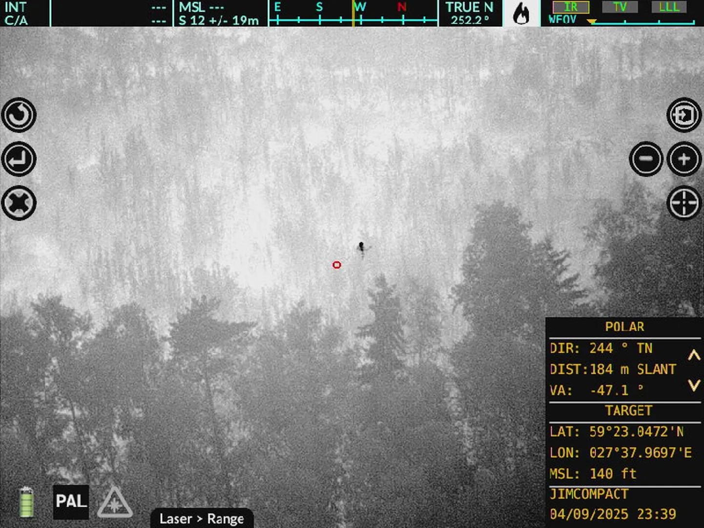 Kopterimeeskond leidis üles Ida-Virumaal metsa eksinud mehe