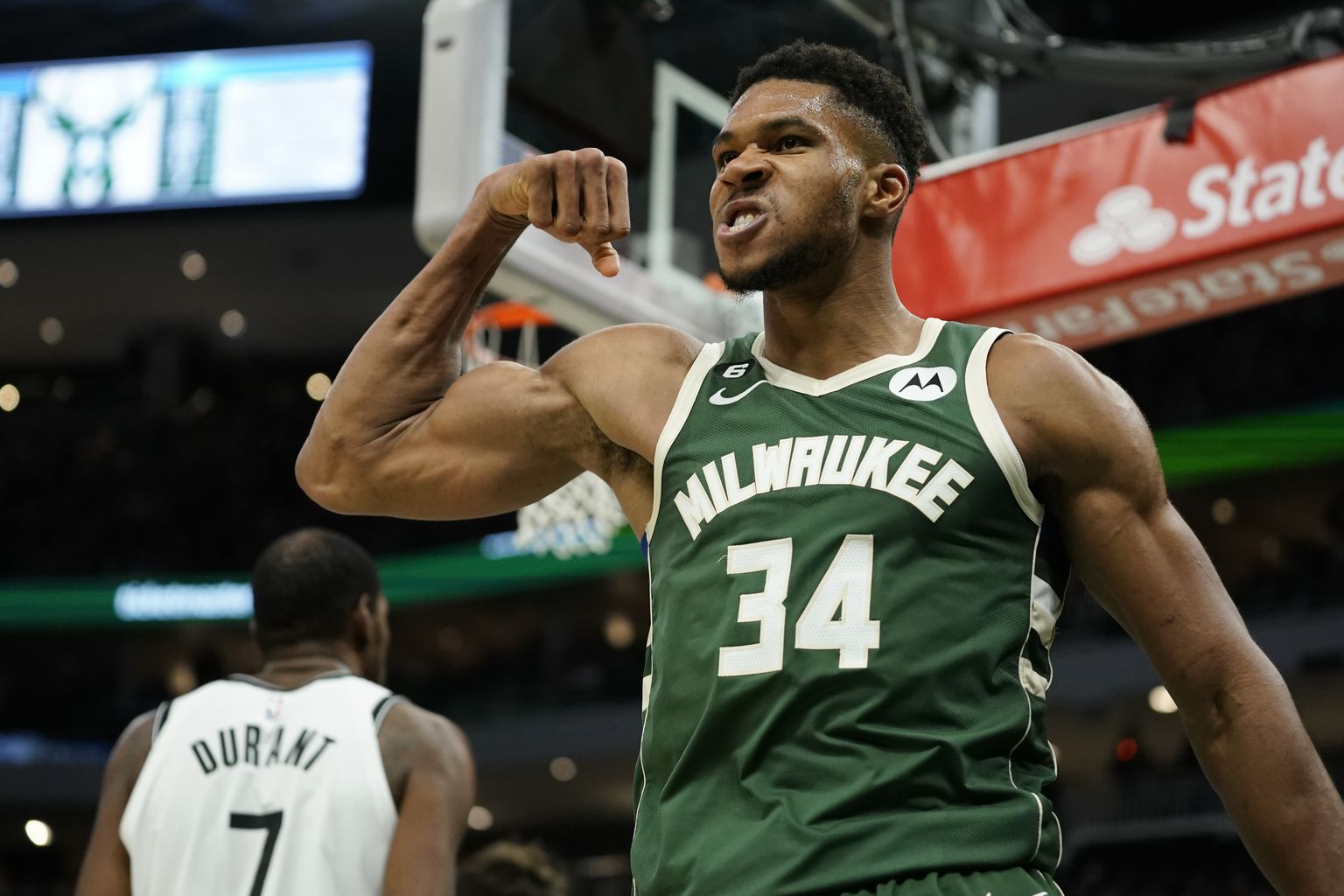 VIDEO Adetokunbo neapturams "Bucks" un "Nets" duelī; "Lakers" turpina ...