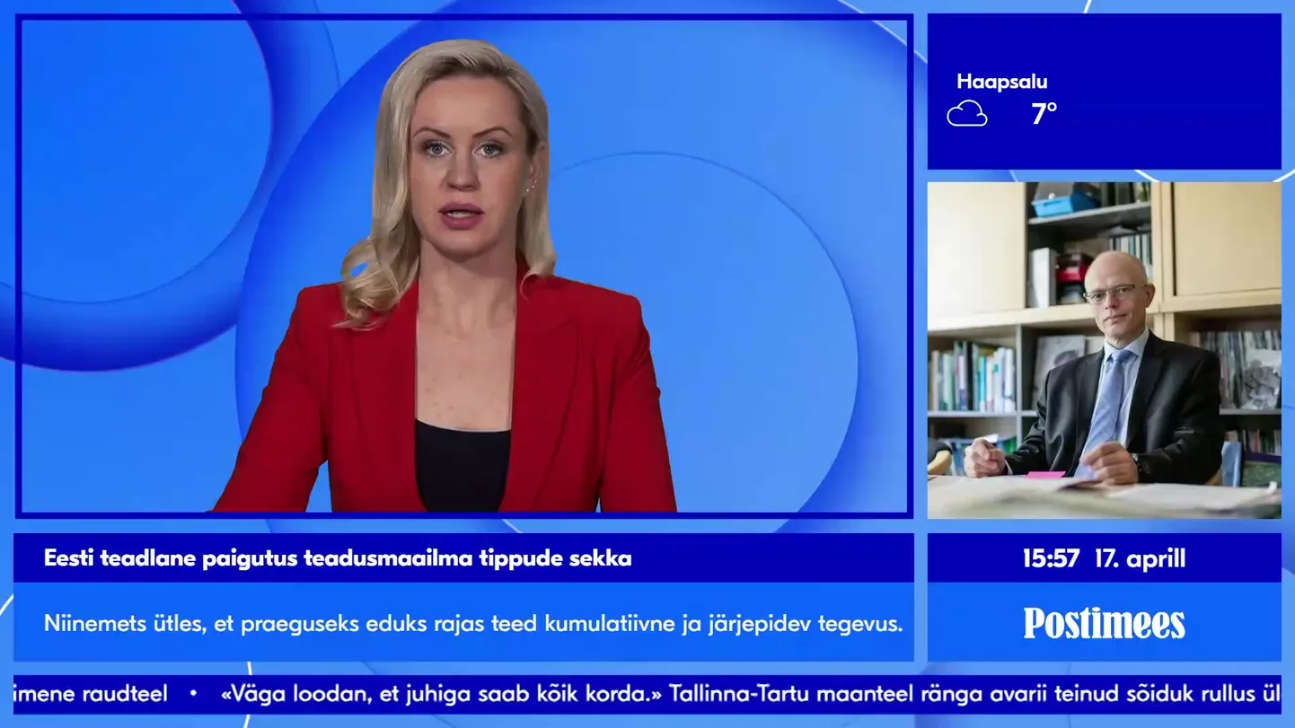 POSTIMEHE TELEUUDISED Eesti teadlane paigutus teadusmaailma tippude sekka