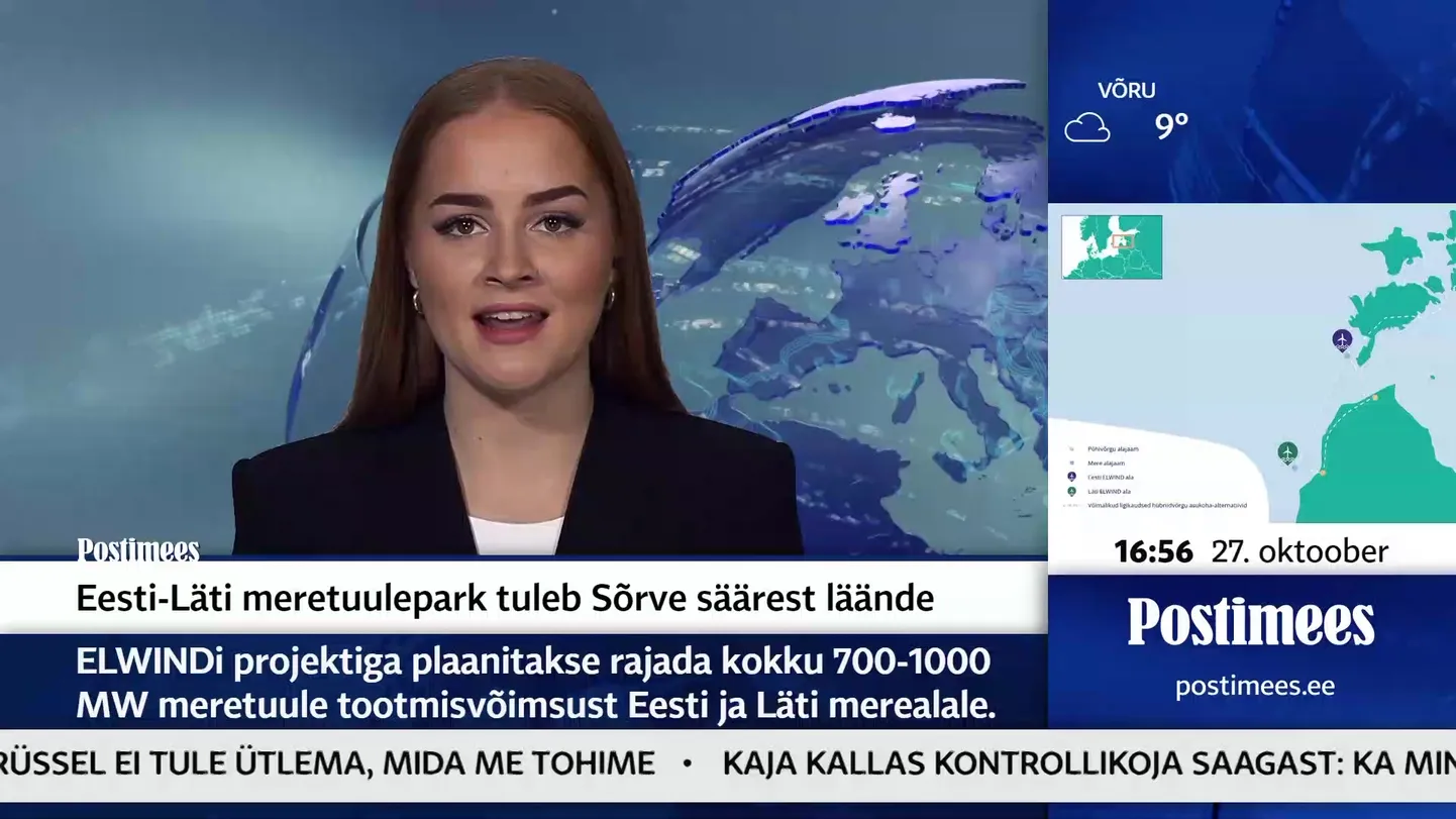 POSTIMEHE TELEUUDISED Eesti-Läti meretuulepark tuleb Sõrve säärest läände